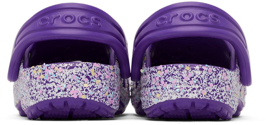 Crocs Baby Purple Classic Glitter Clogs Crocs
