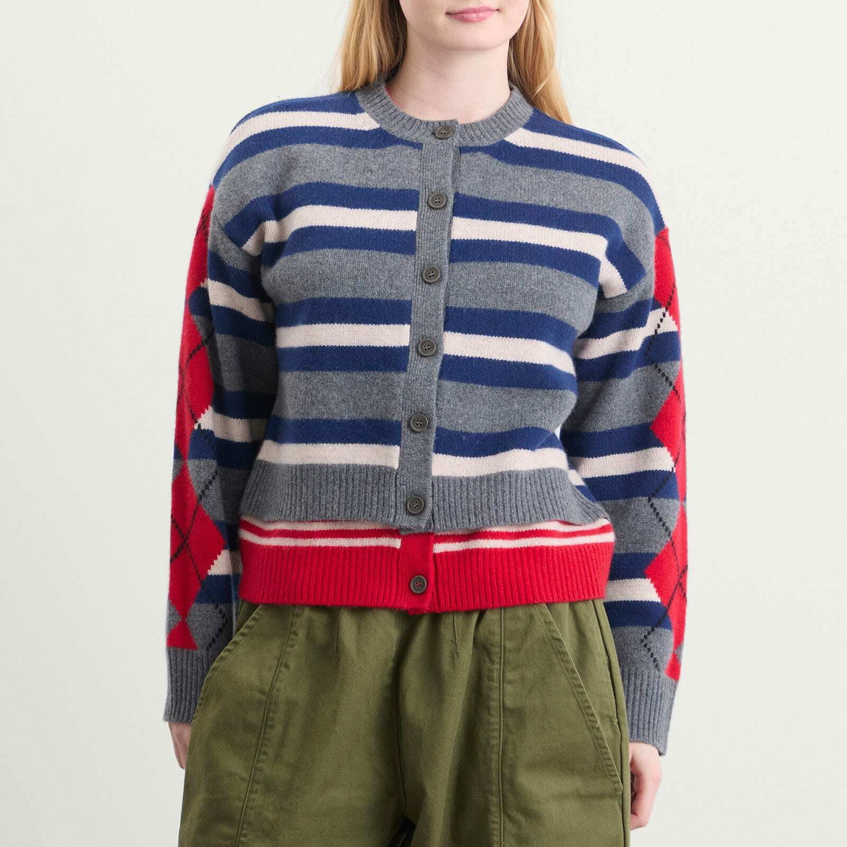 Damson Madder Women's Didi Cardigan in Multi Damson Madder