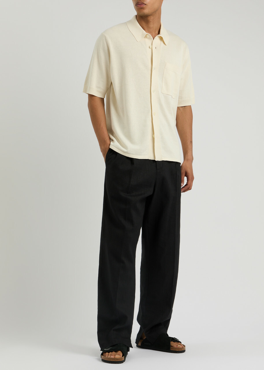 Norse Projects Rollo Linen-blend Knitted Shirt White Norse Projects