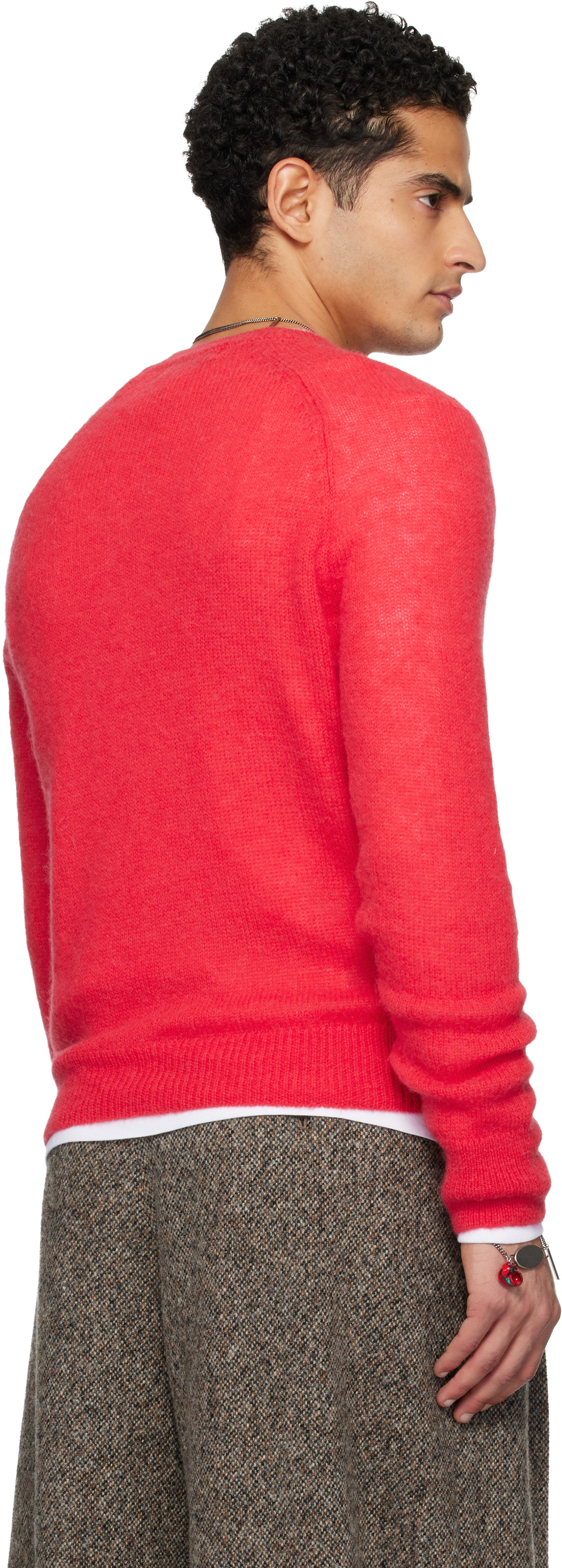 Dries Van Noten Red Alpaca Sweater Dries Van Noten