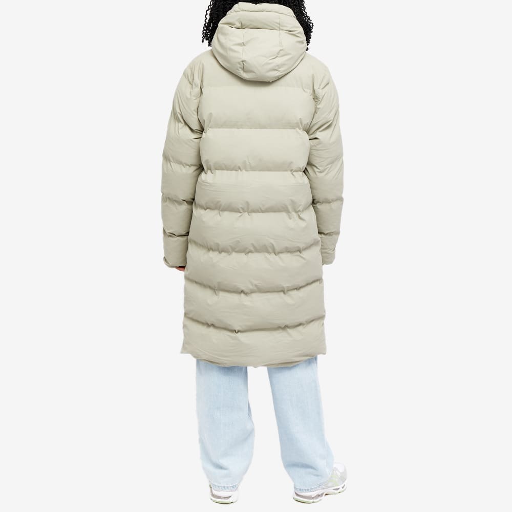 Rains Women's Long Puffer Jacket in Cement Rains