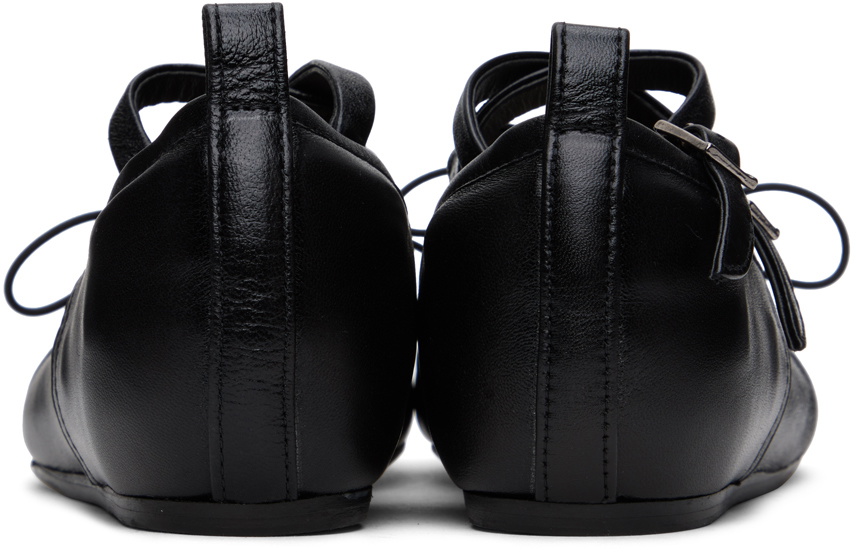 Simone Rocha Black Criss-Cross Ballerina Flats Simone Rocha