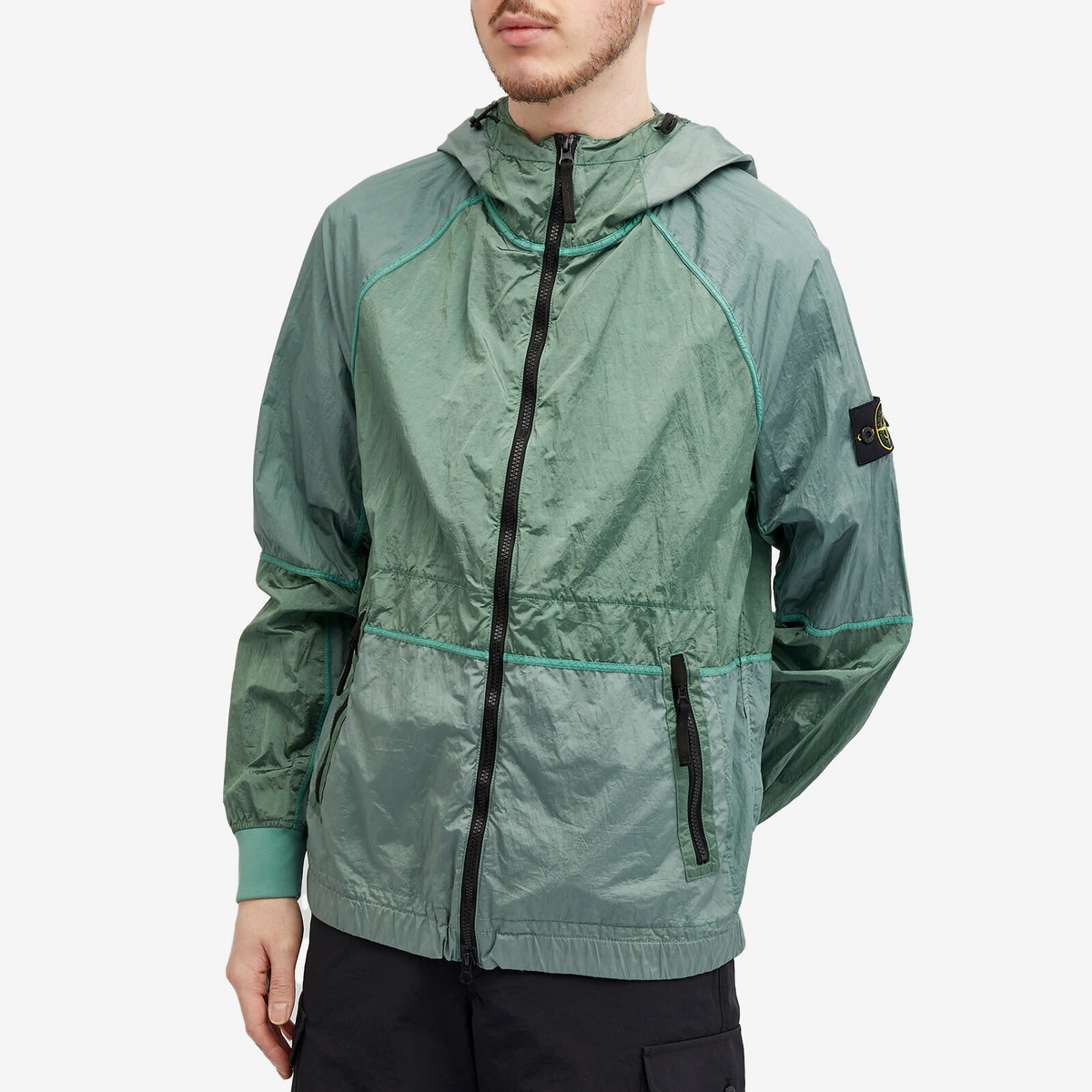 Stone Island Men's Nylon Metal Watro-TC Hooded Jacket in Light Green ...