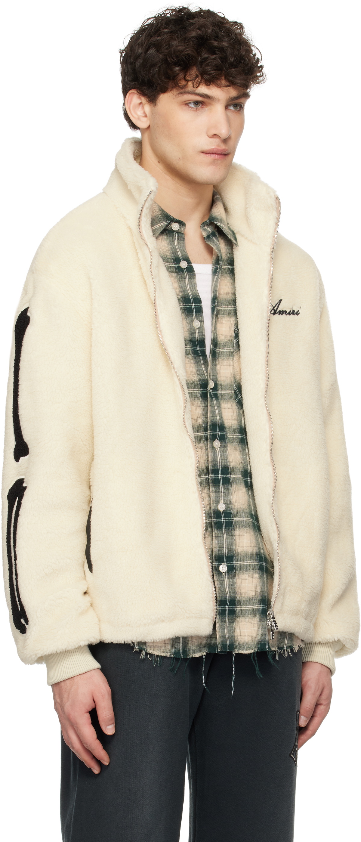 AMIRI Off-White Bones Fleece Jacket Amiri