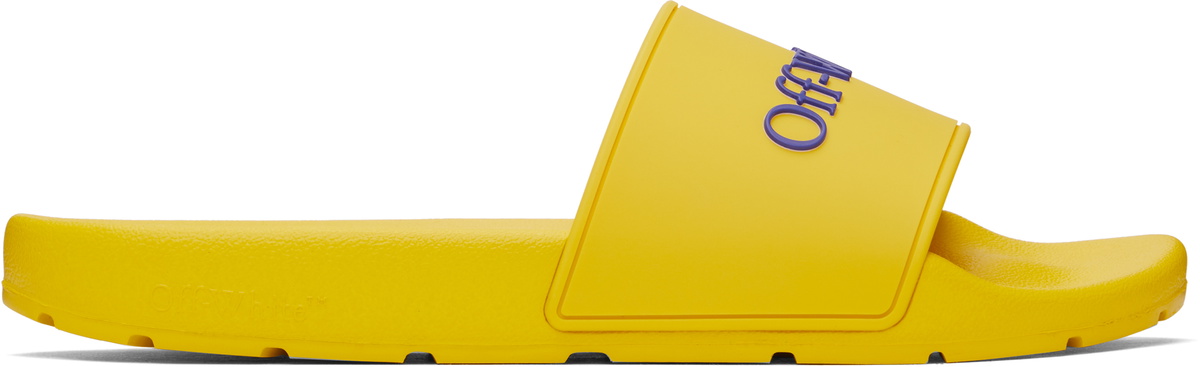 Off-White Yellow Bookish Pool Slides Off-White