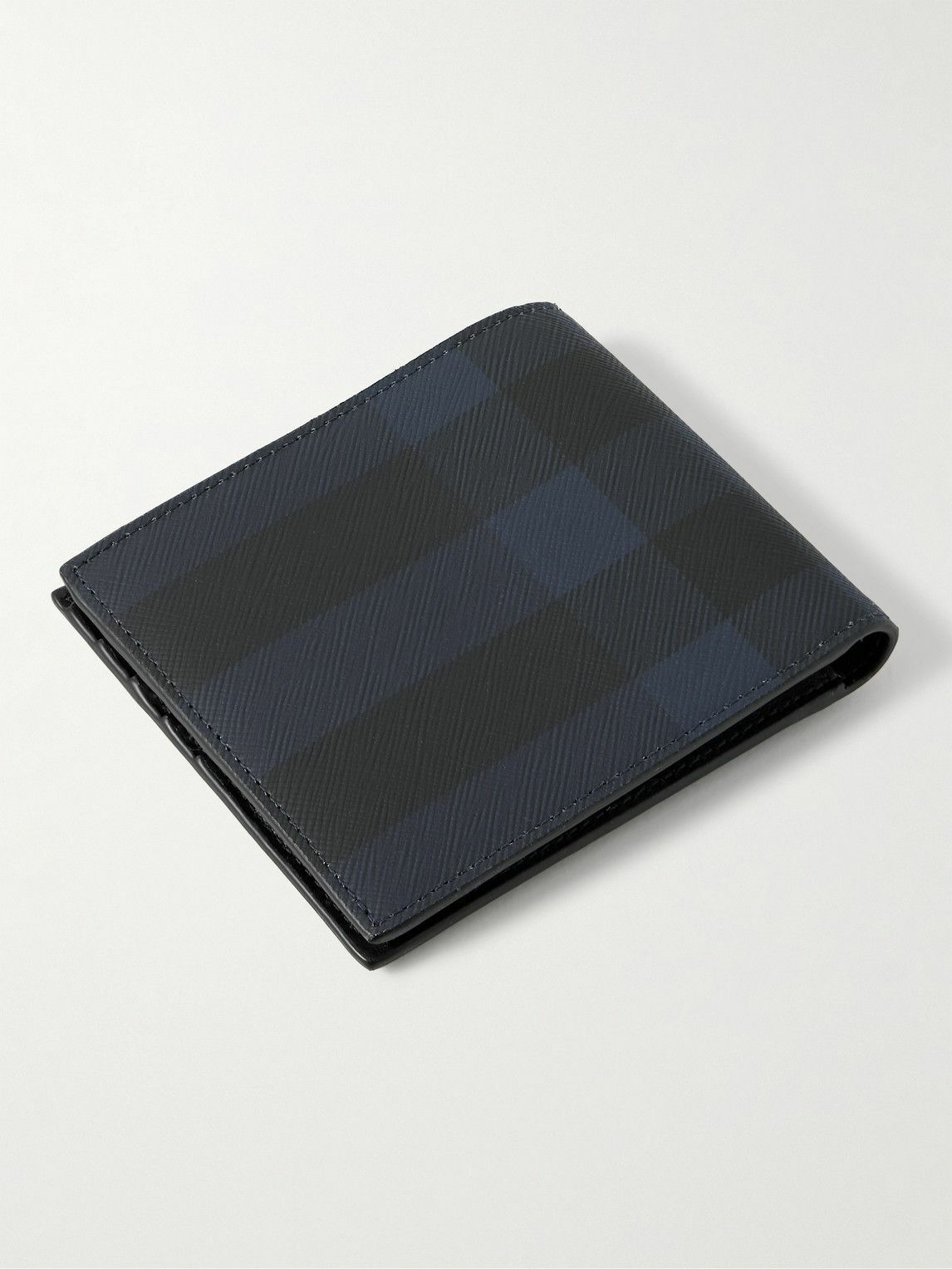 Burberry - Logo-Embellished Checked Coated-Canvas Billfold Wallet Burberry