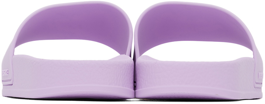 Versace Kids Purple 'La Medusa' Slides Versace