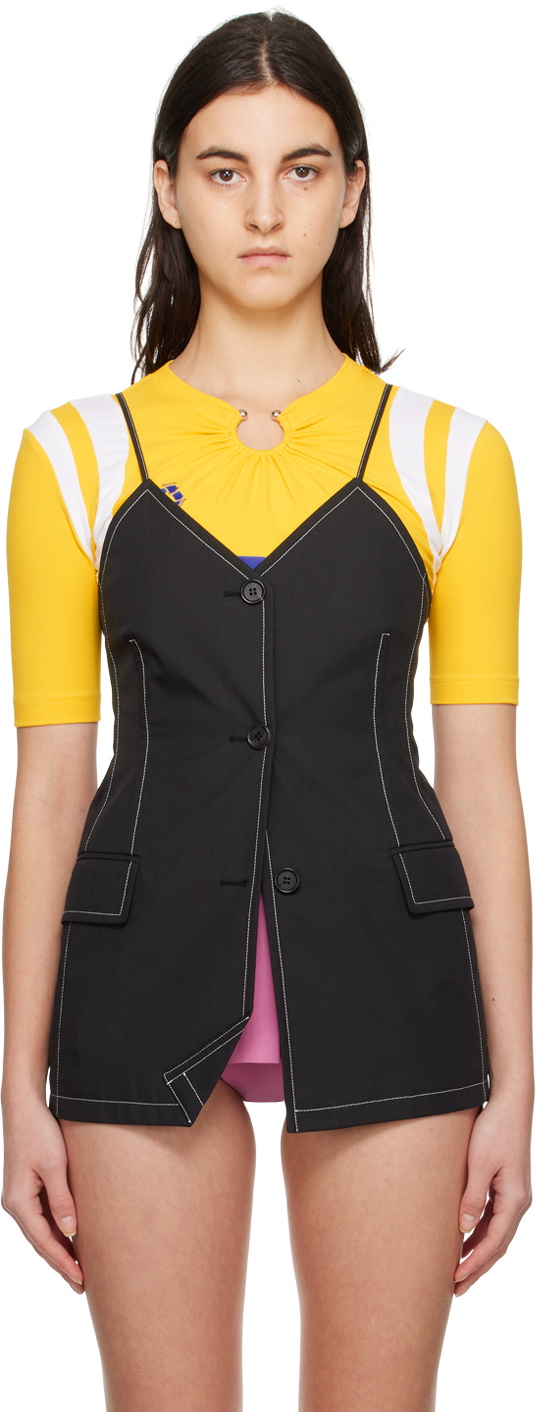 Pushbutton Black Button Camisole Pushbutton