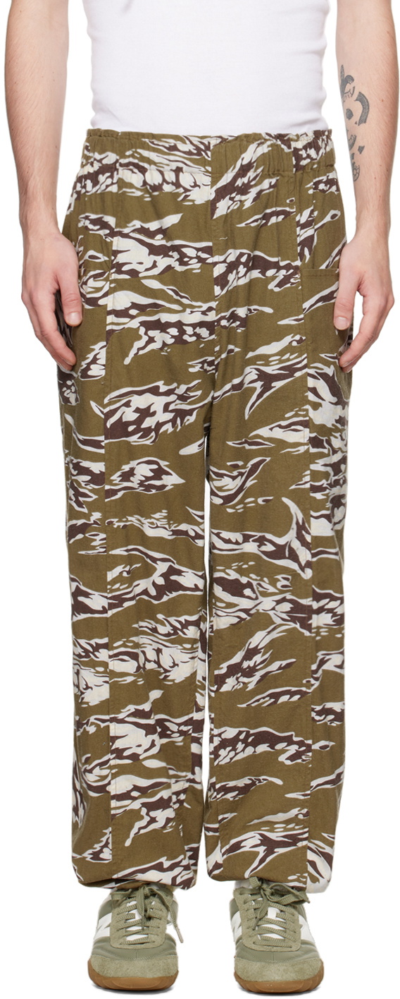 South2 West8 Khaki Camouflage Trousers South2 West8