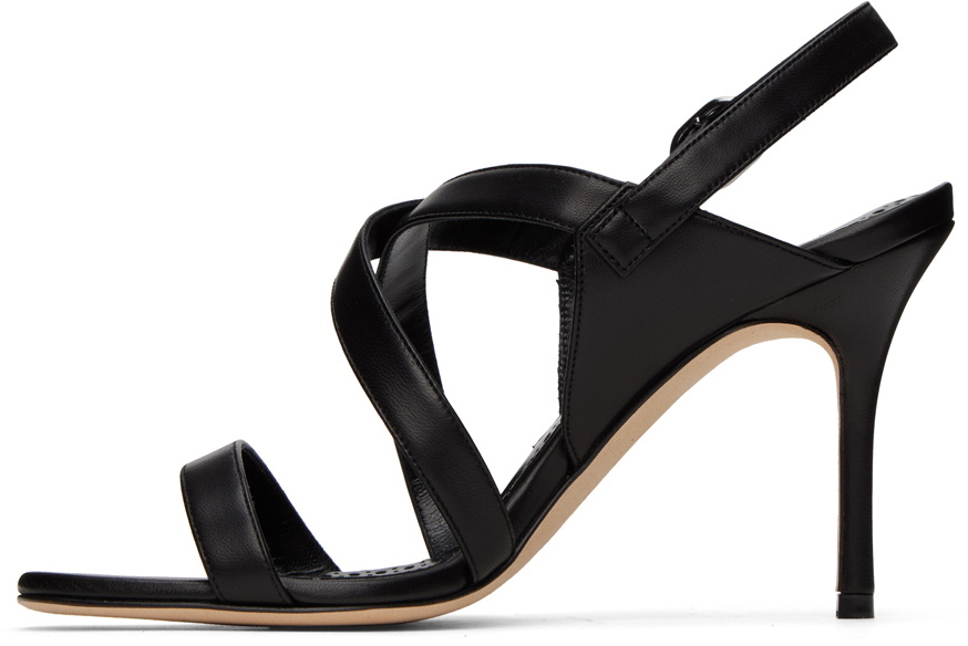 Manolo Blahnik Black Singanu Heeled Sandals Manolo Blahnik