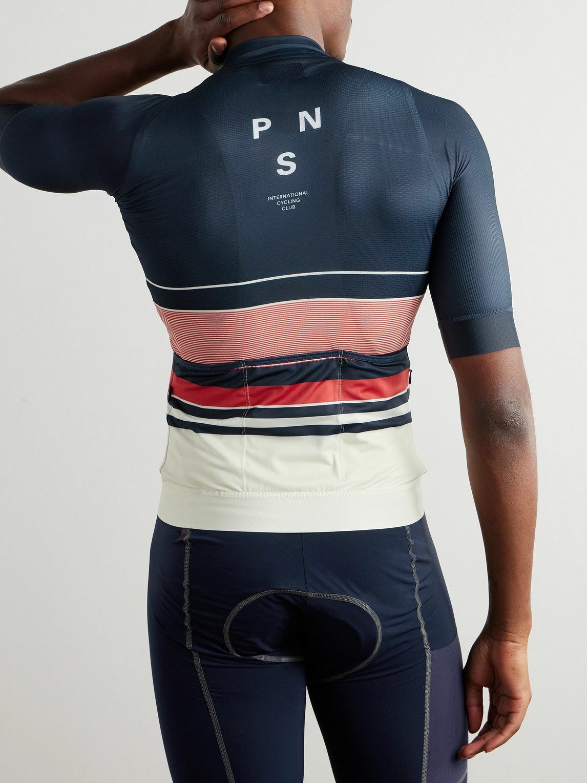 Pas Normal Studios - Mechanism Logo-Print Striped Cycling Jersey - Blue ...