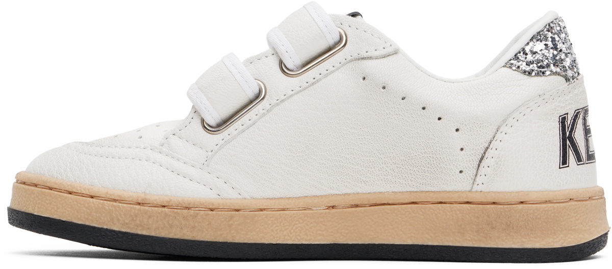Golden Goose Kids White & Silver Ball Star Strap Sneakers Golden Goose ...