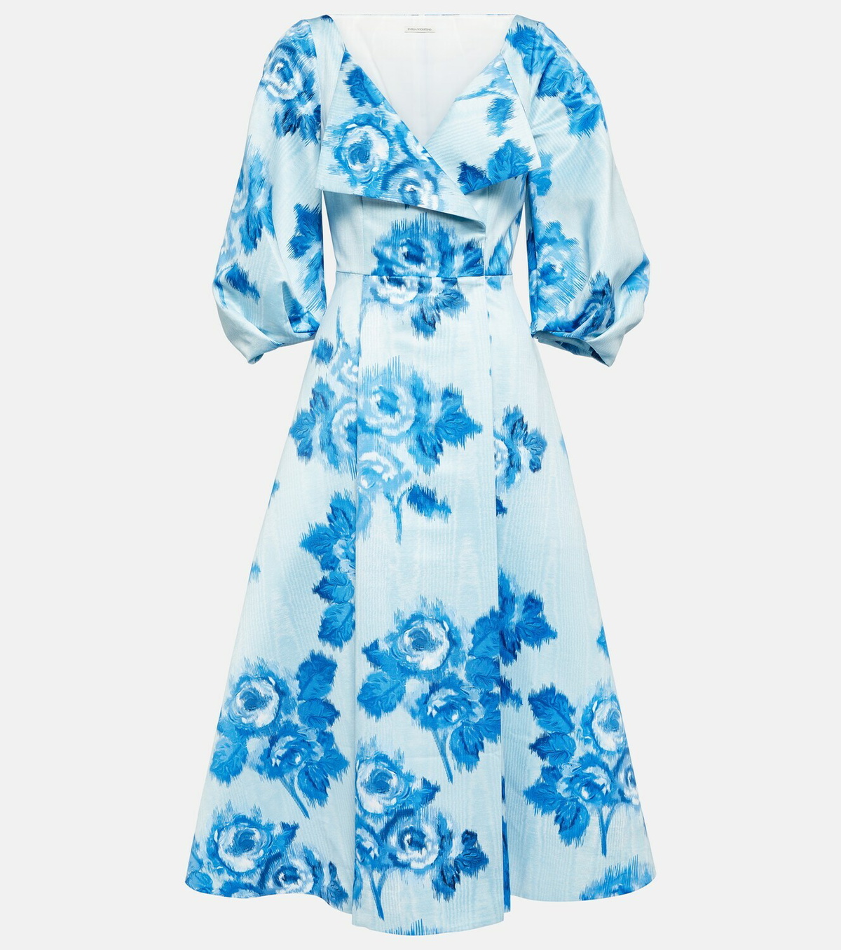 Emilia Wickstead Gabby Floral Taffeta Faille Midi Dress Emilia Wickstead