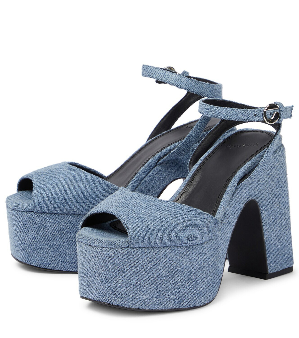 Coperni - Bridge denim platform sandals Coperni