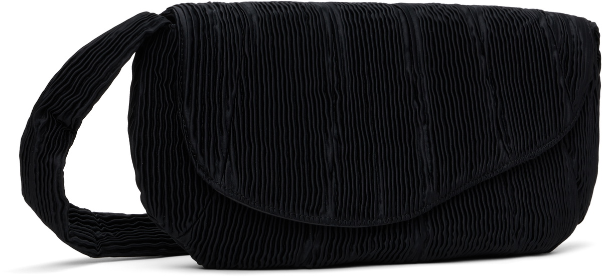 Collina Strada Black Pleated Caterpillar Messenger Bag Collina Strada