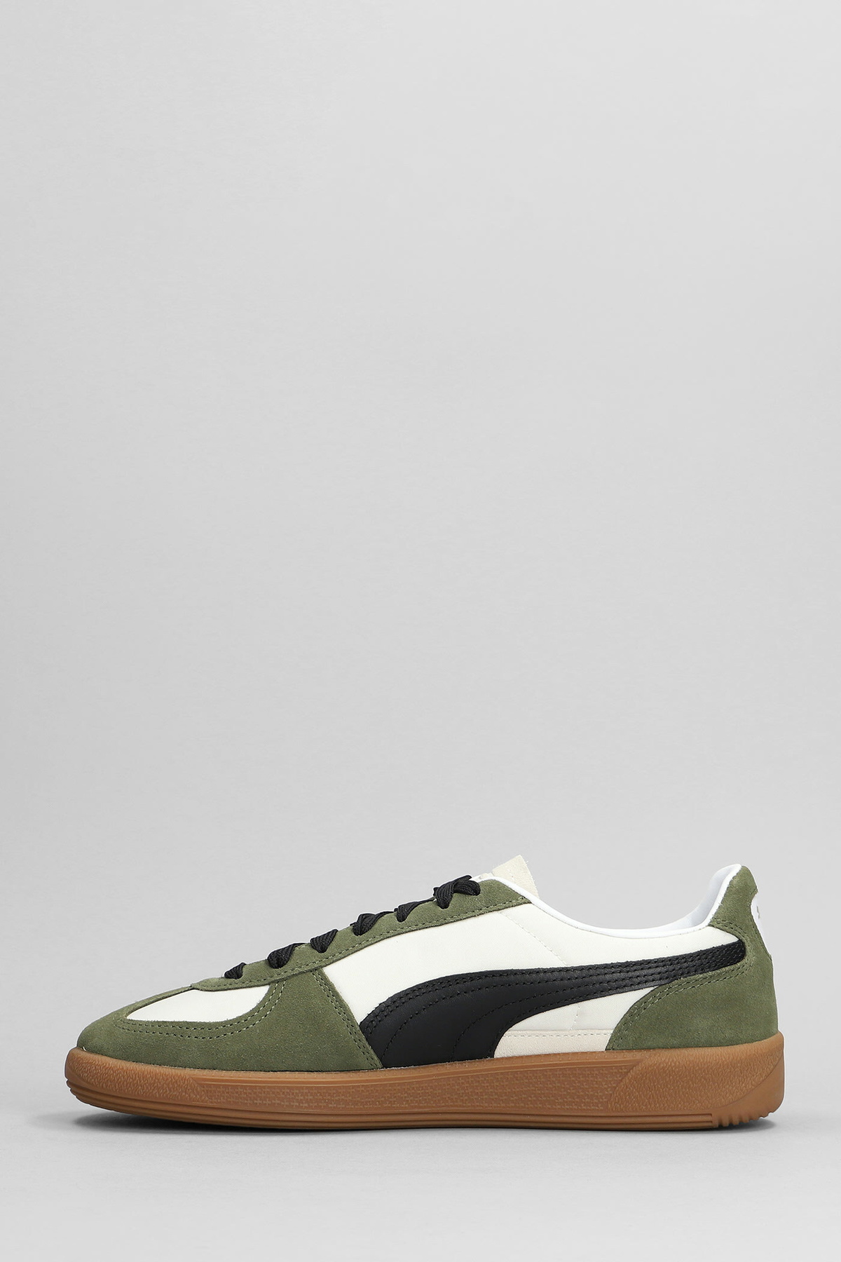 Puma Palermo Og Sneakers In Green Suede And Fabric Puma