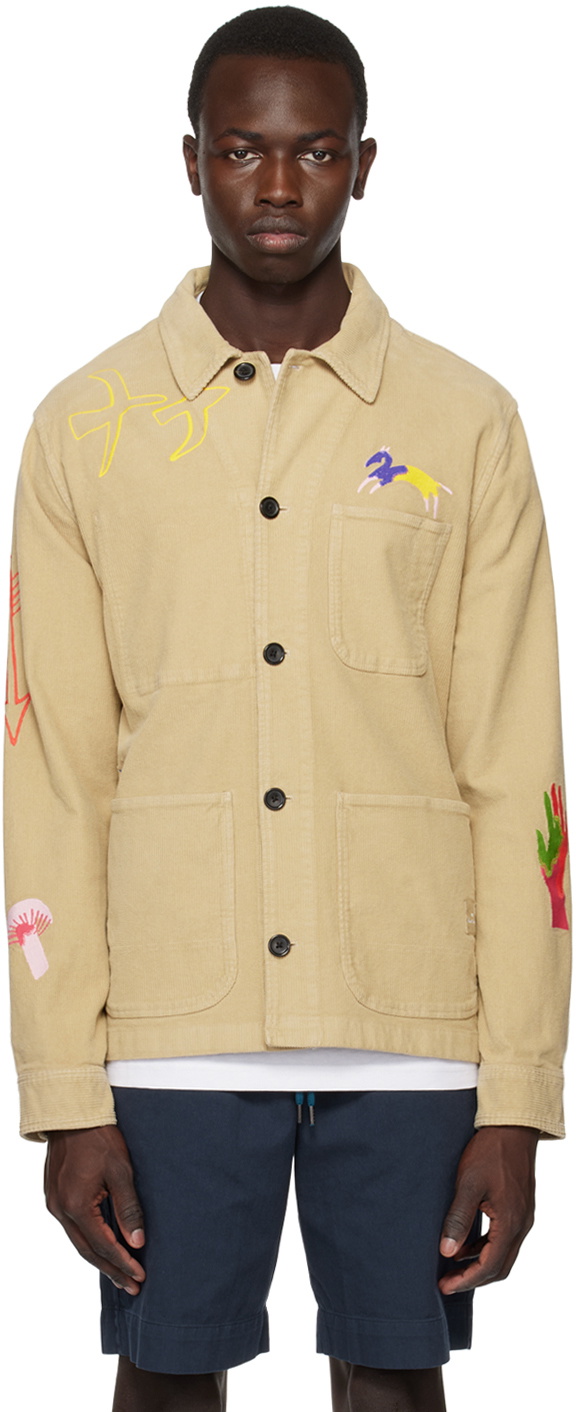 PS by Paul Smith Beige Embroidered Jacket PS by Paul Smith