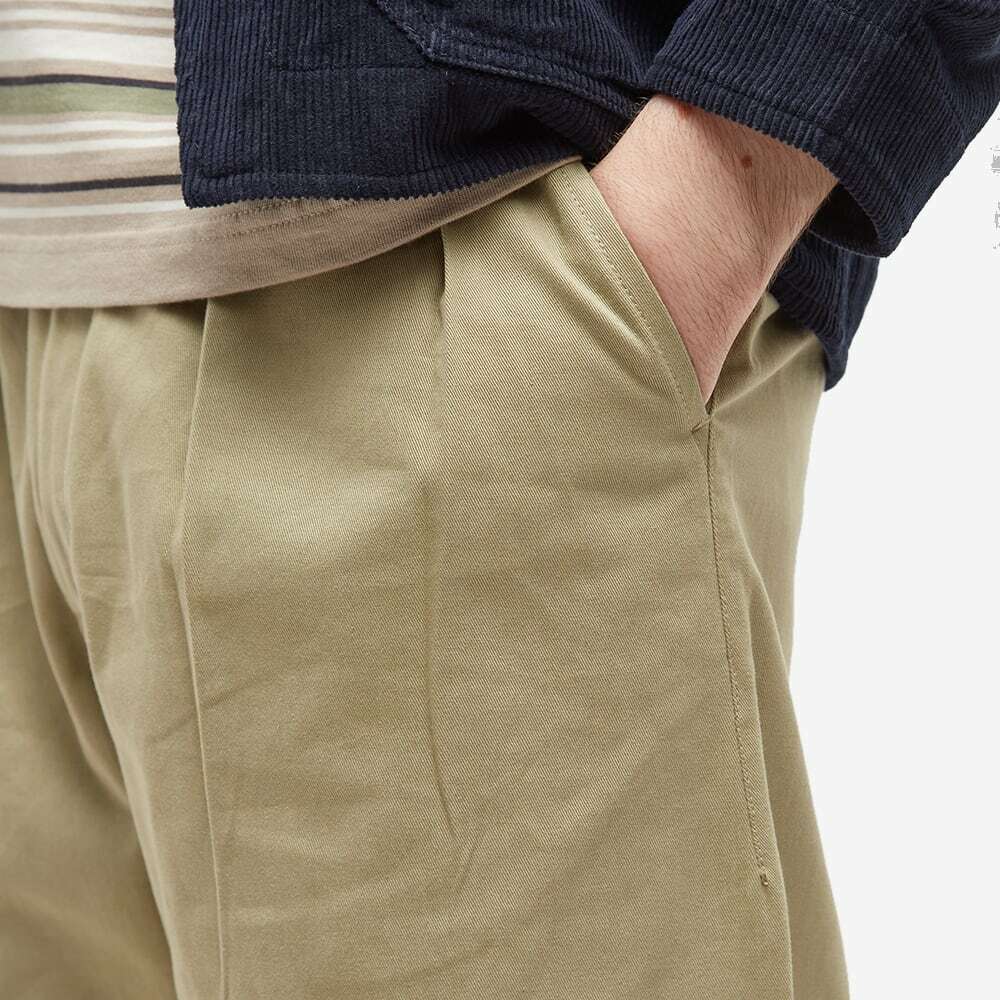 Universal Works Men's Twill Double Pleat Pant in Stone Universal Works