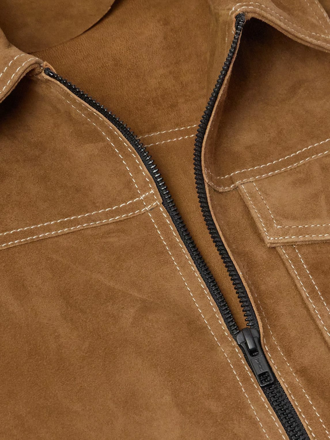 Oliver Spencer - Hardwick Slim-Fit Suede Chore Jacket - Brown Oliver ...