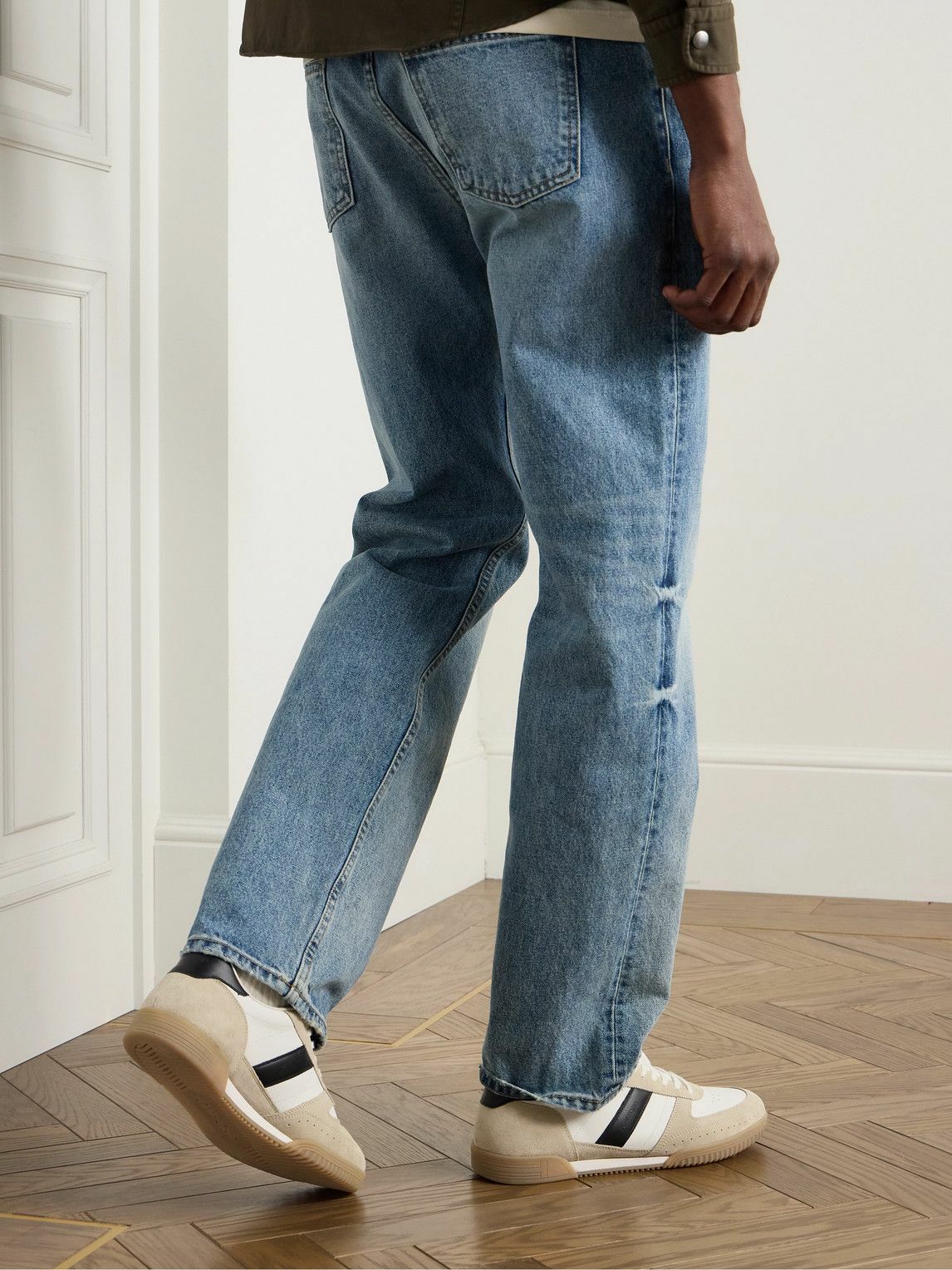 TOM FORD - Terence Leather and Suede Sneakers - Neutrals TOM FORD