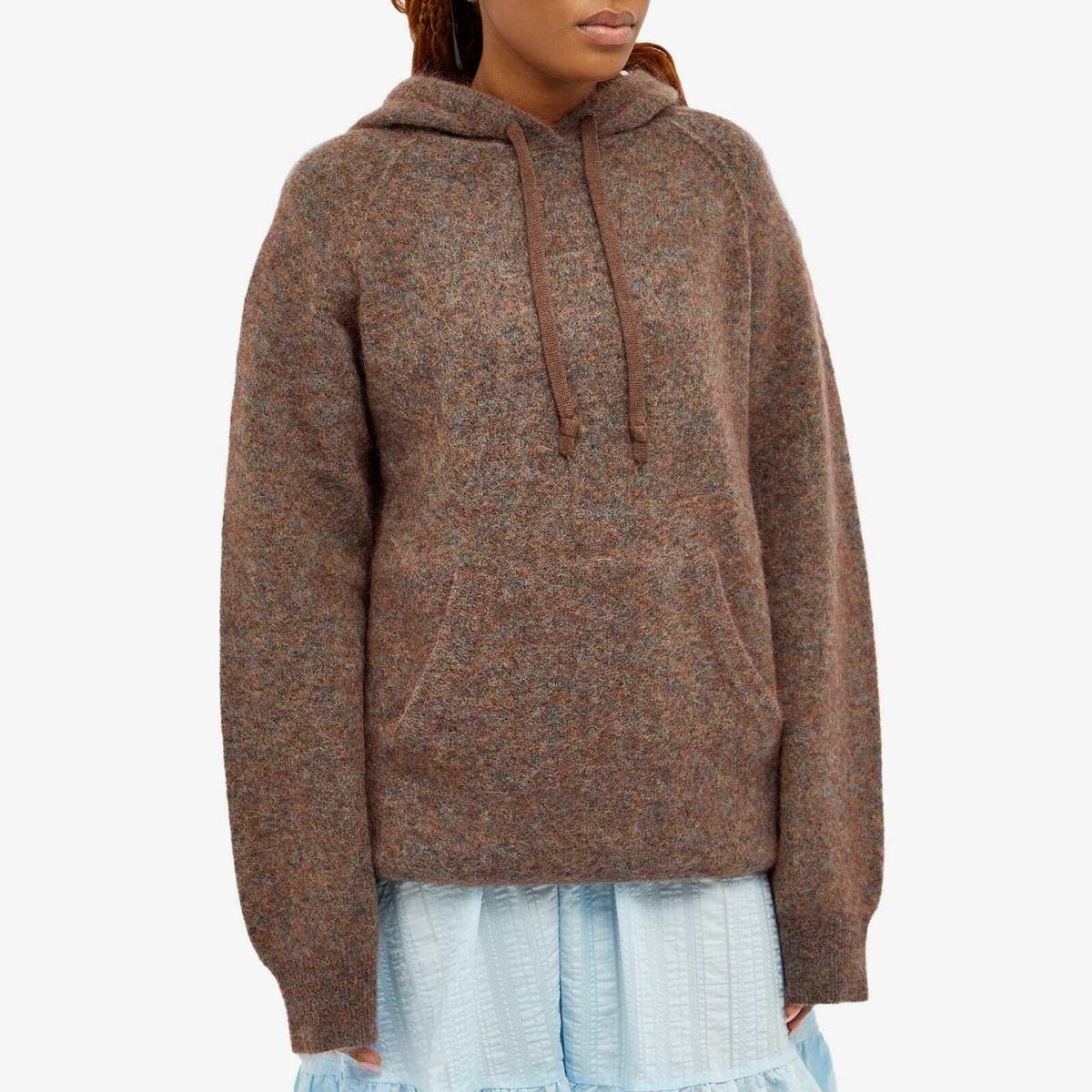 Acne Studios Women's Rives Mohair RWS Sweater in Brown/Blue Melange ...