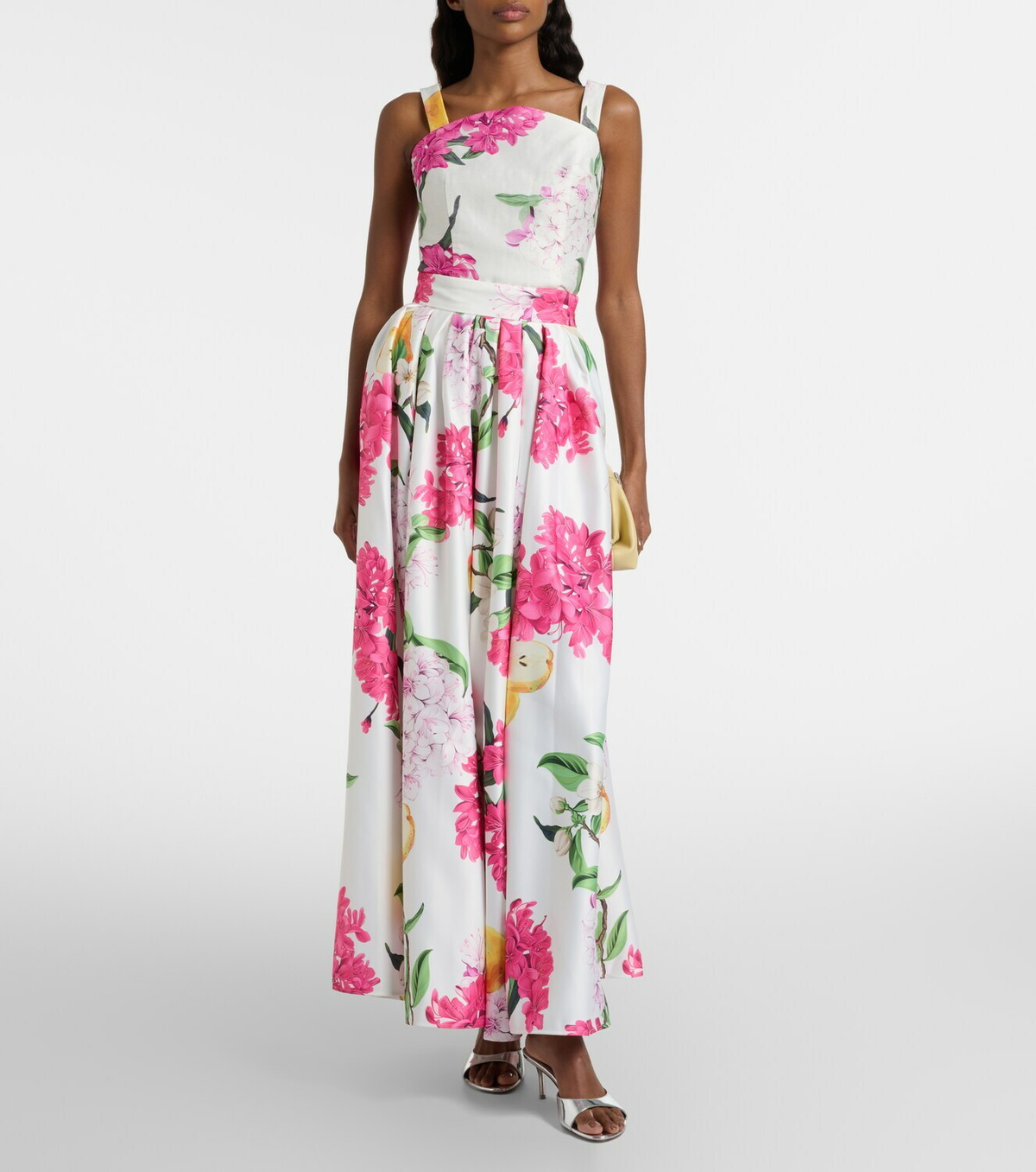 Leo Lin Isadora printed linem-blend top Leo Lin