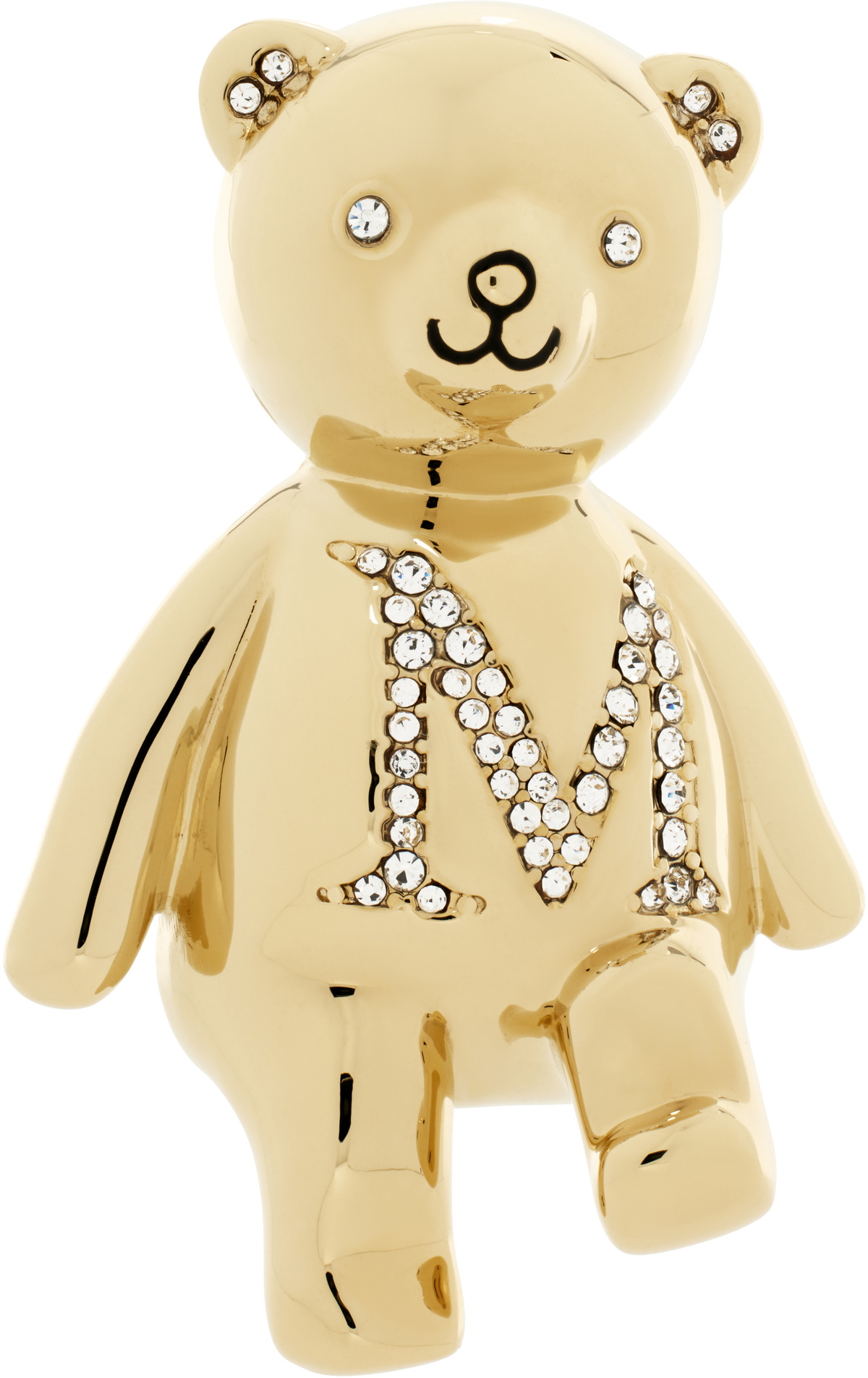 Max Mara Gold Shiny Bear Brooch Max Mara