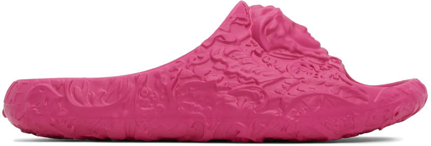 Versace Pink Medusa Dimension Slides Versace