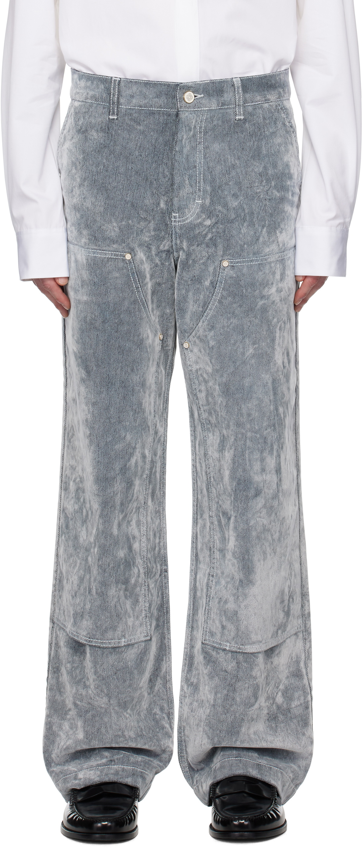 Casablanca Gray Peach Texture Jeans Casablanca