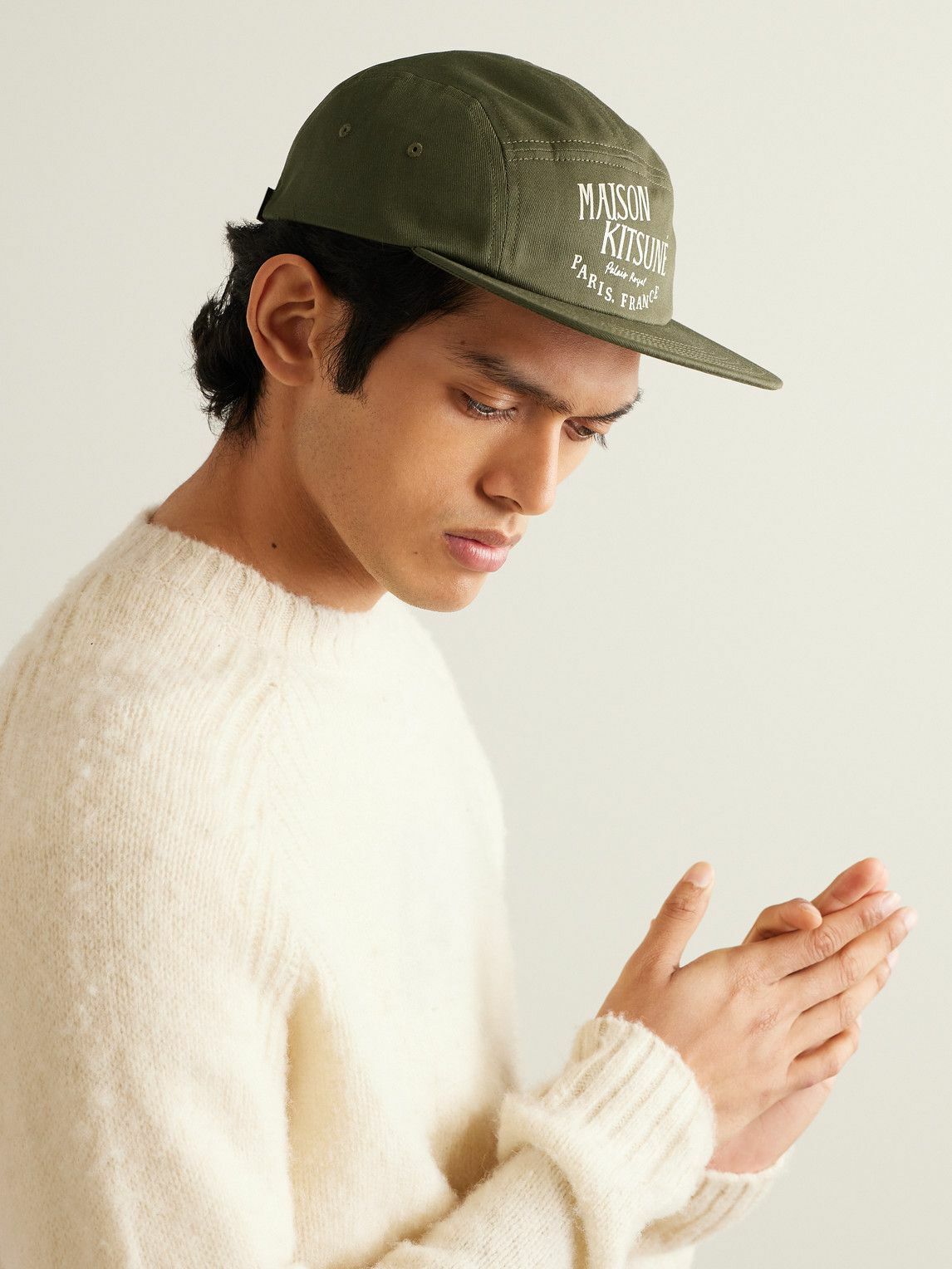 Maison Kitsuné - Logo-Print Cotton-Twill Baseball Cap Maison Kitsune