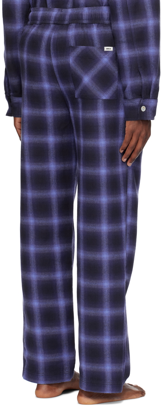 Tekla Navy Plaid Pyjama Pants Tekla Fabrics