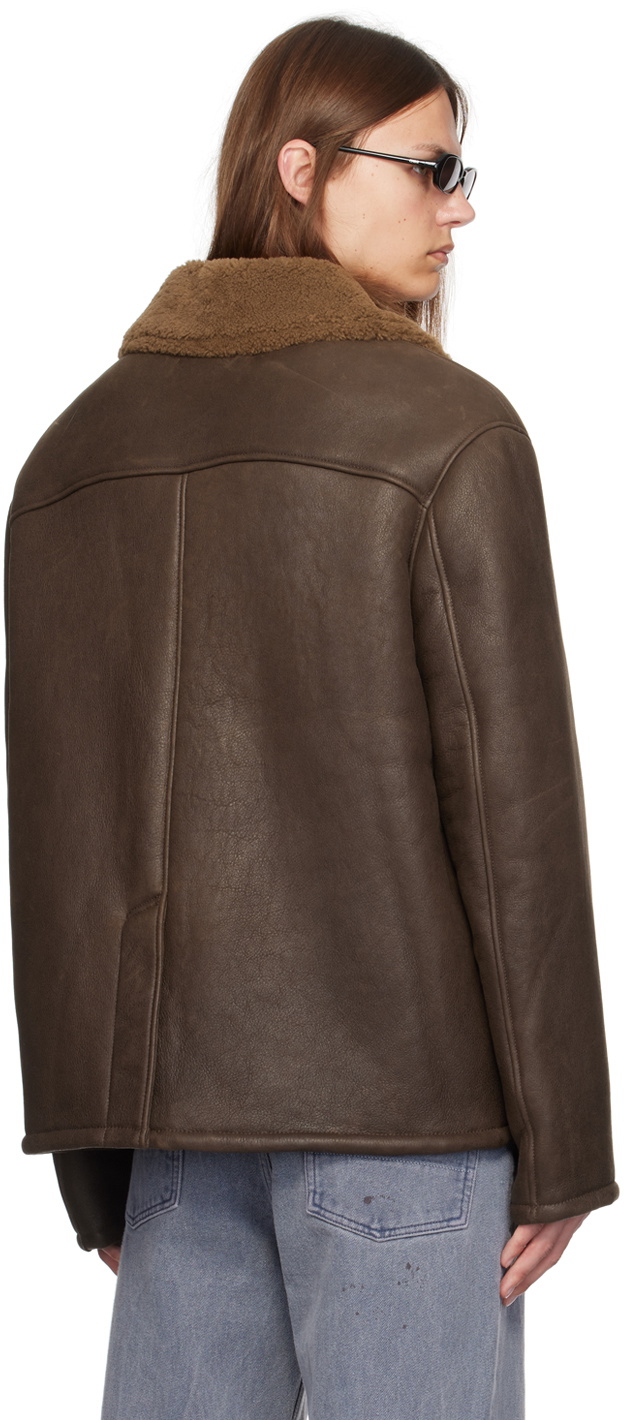 OUR LEGACY Brown Alaska Shearling Jacket Our Legacy