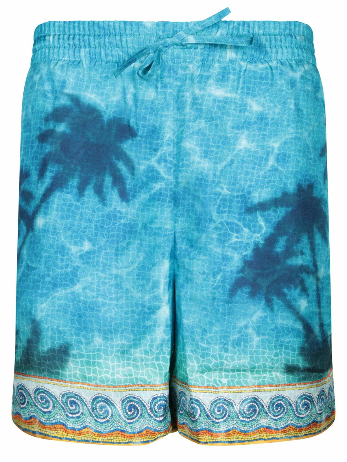 Casablanca Blue Silk Bermuda Shorts Casablanca