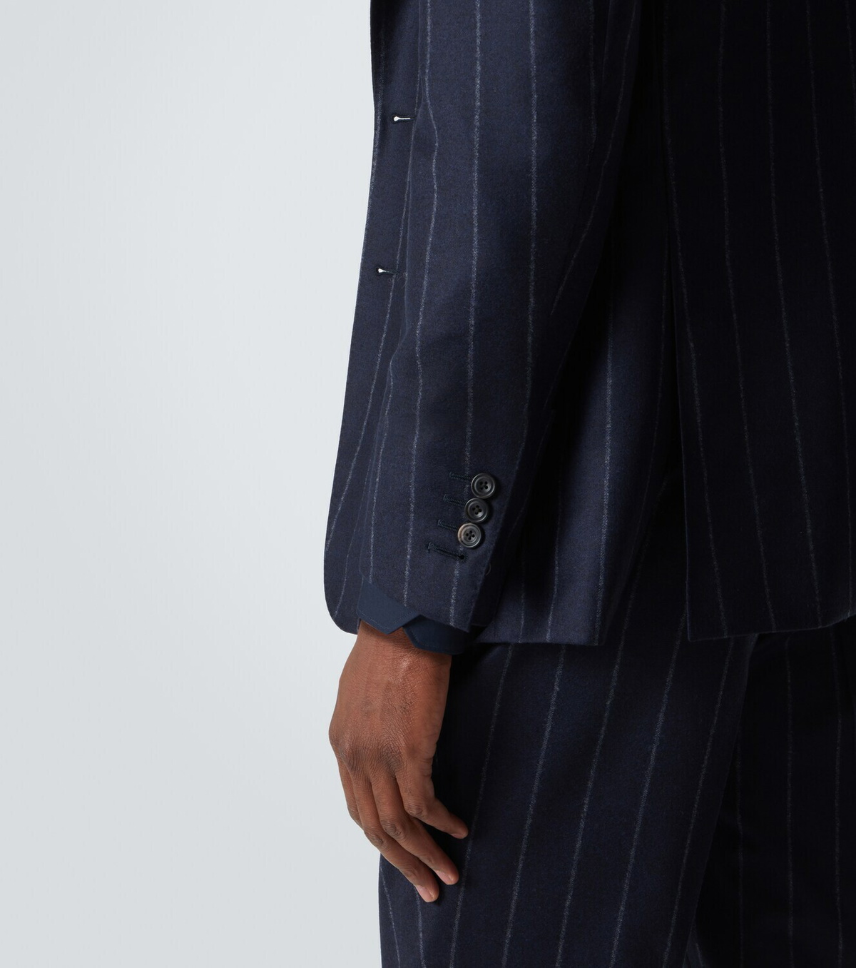 Thom Sweeney Pinstripe wool and cashmere suit Thom Sweeney