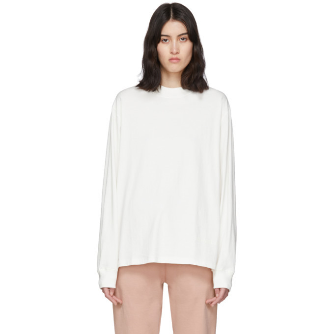 Essentials Off-White Reflective Long Logo Sleeve T-Shirt Essentials