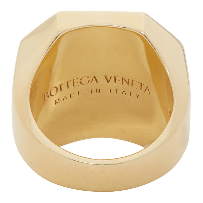 Bottega Veneta Gold Signet Ring Bottega Veneta