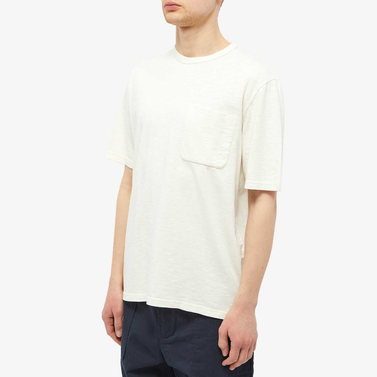 Folk Men's Slub Pocket T-Shirt in Off White Folk