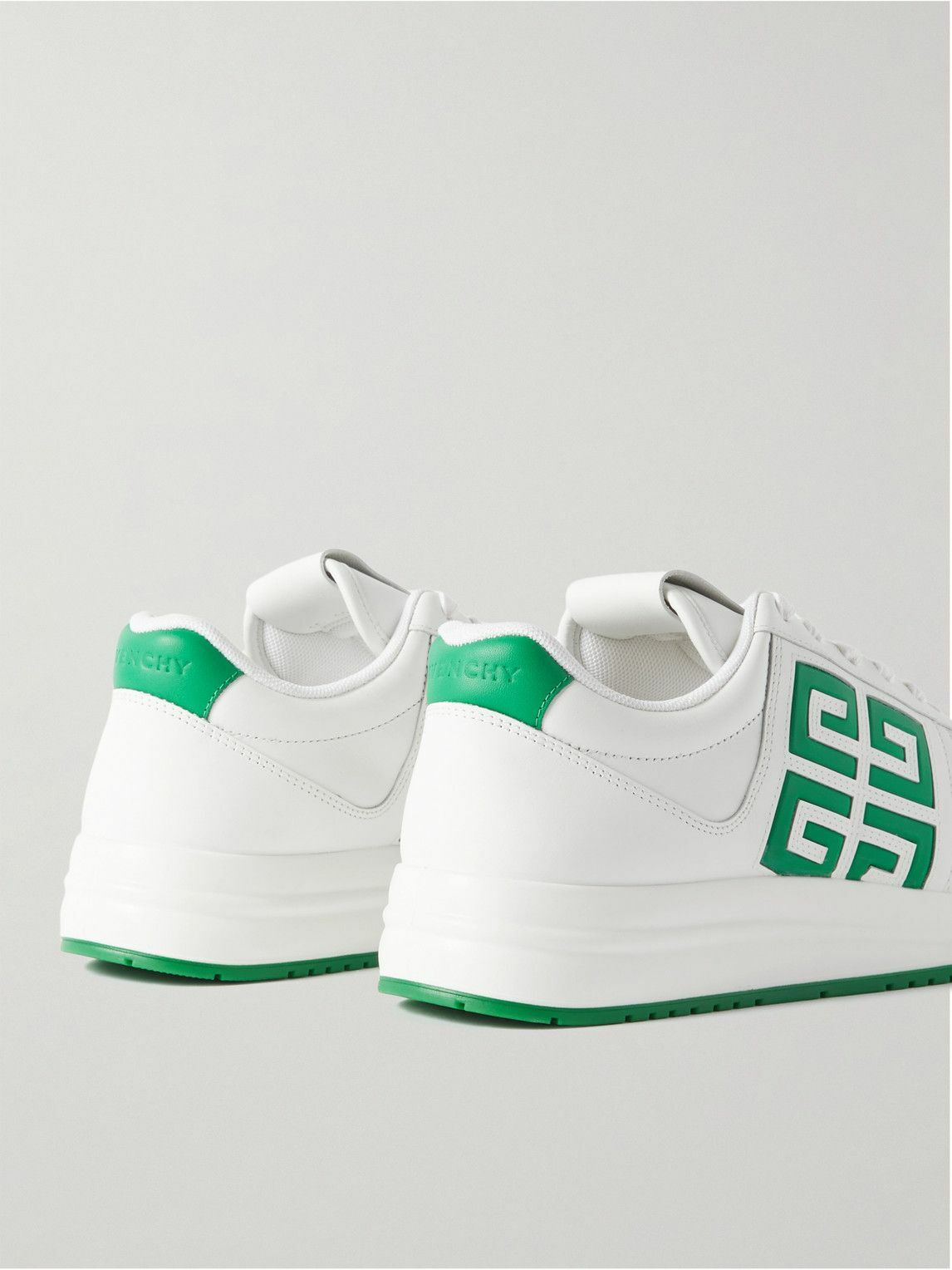 Givenchy - G4 Logo-Embossed Leather Sneakers - White Givenchy