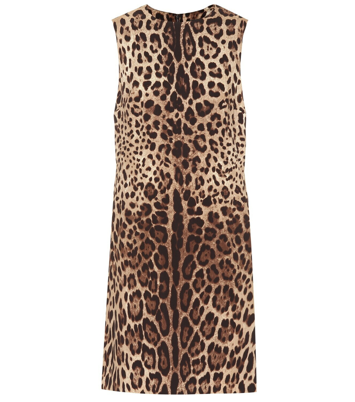Dolceandgabbana Leopard Print Silk Cady Minidress Dolce And Gabbana