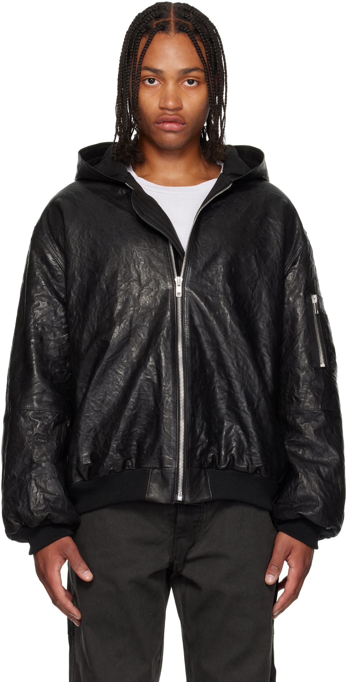 ALEXANDER DIGENOVA Black Zip Leather Jacket Alexander Digenova