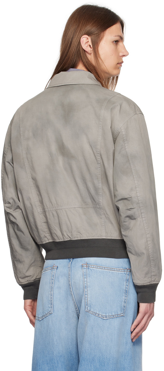 Acne Studios Gray Faded Bomber Jacket Acne Studios
