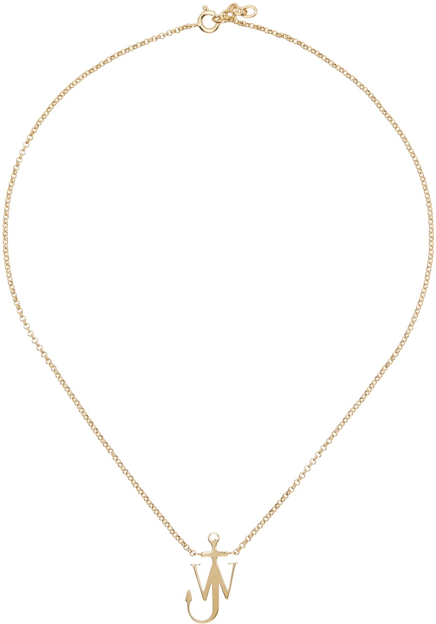 JW Anderson Gold Anchor Pendant Necklace JW Anderson