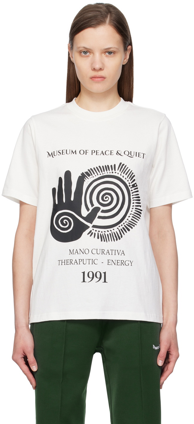 Museum of Peace & Quiet White 'Mano Curativa' T-Shirt Museum of Peace ...