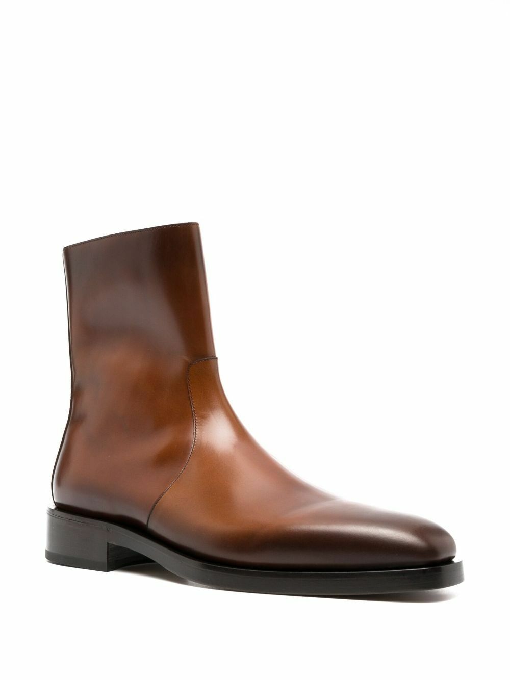Ferragamo Brown Gerald Leather Boots Salvatore Ferragamo