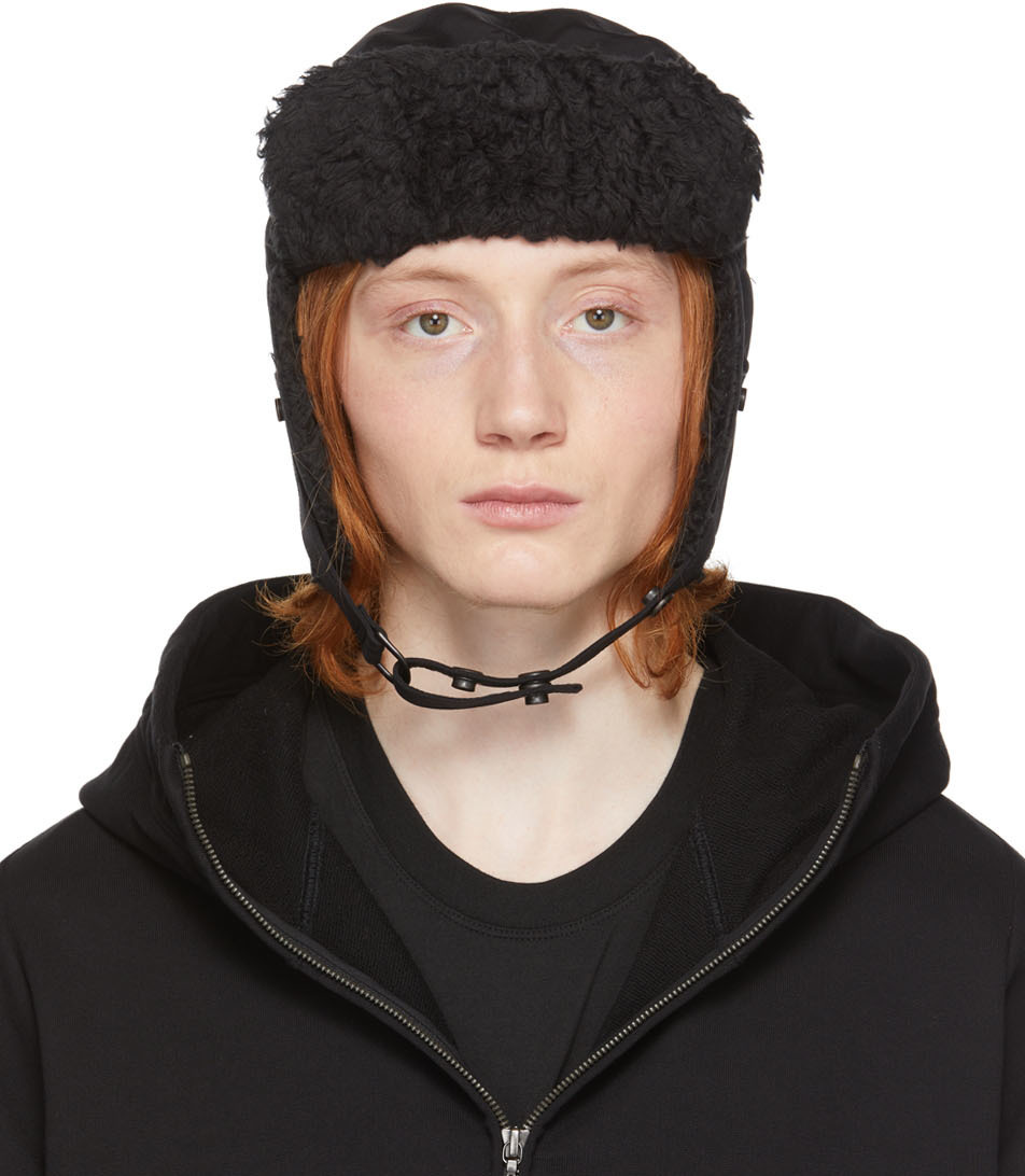 Julius Black Sherpa Cap Julius