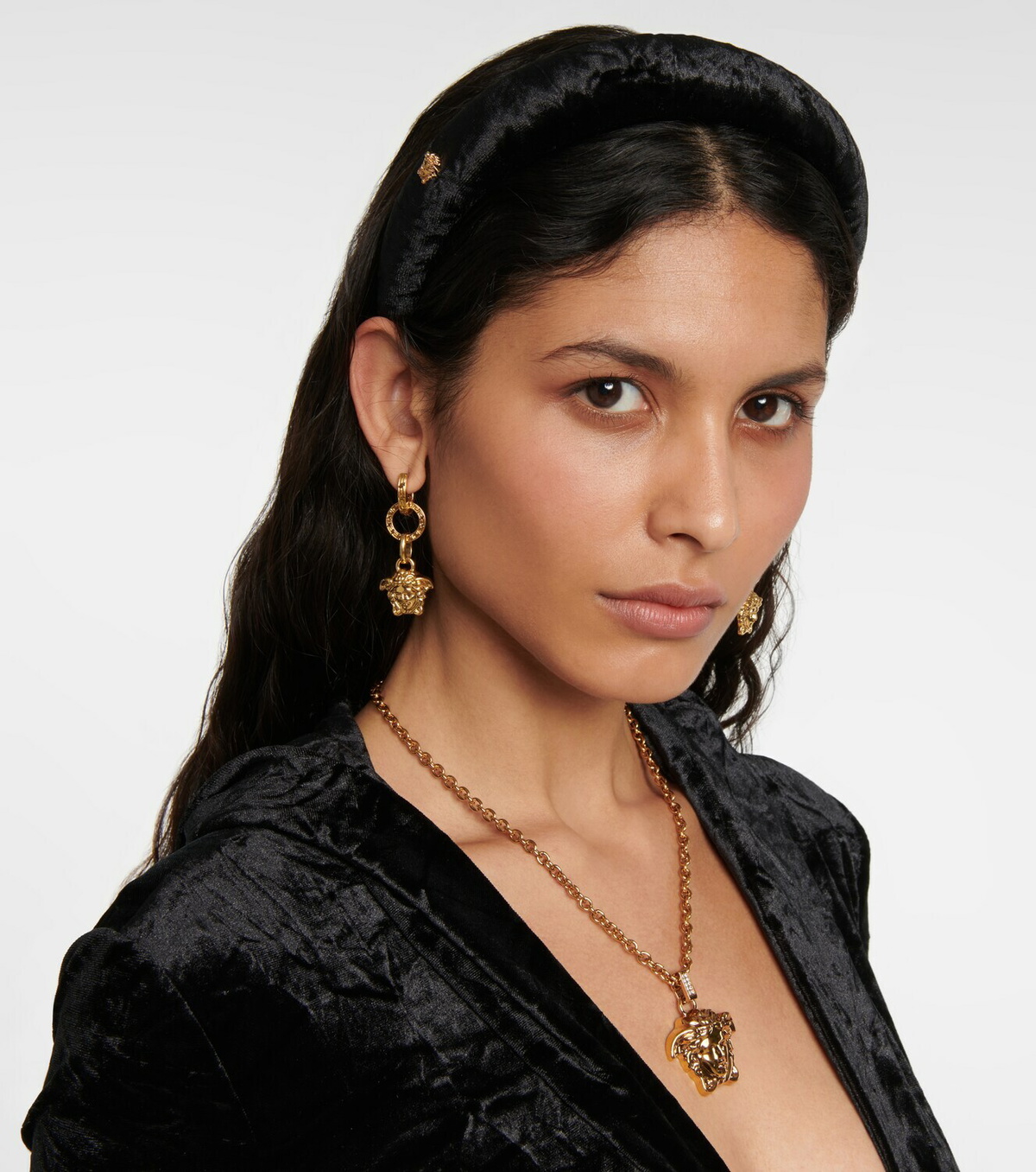 Versace - Medusa velvet headband Versace