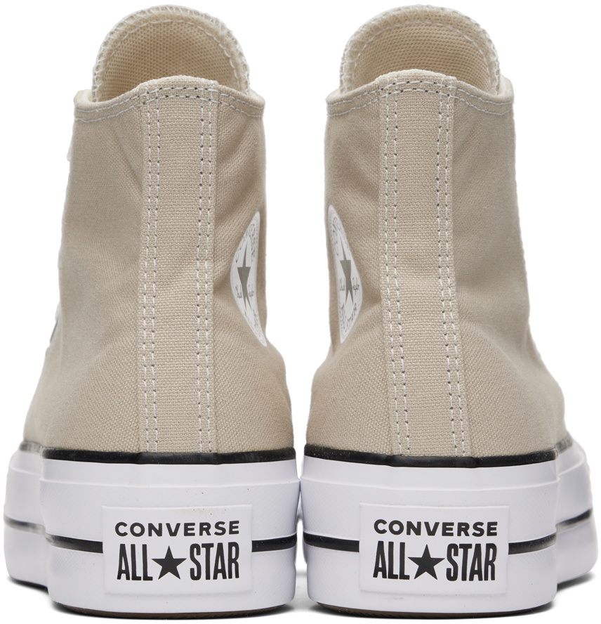 Converse Beige Chuck Taylor All Star Lift Platform Sneakers Converse