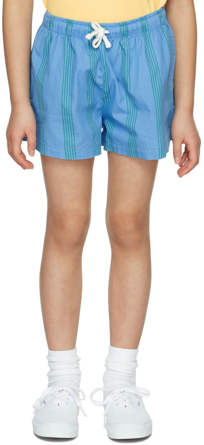 TINYCOTTONS Kids Blue Lines Shorts