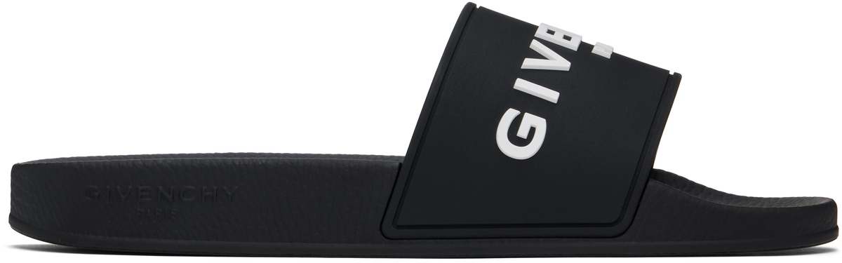 Givenchy Black Rubber Pool Slides Givenchy