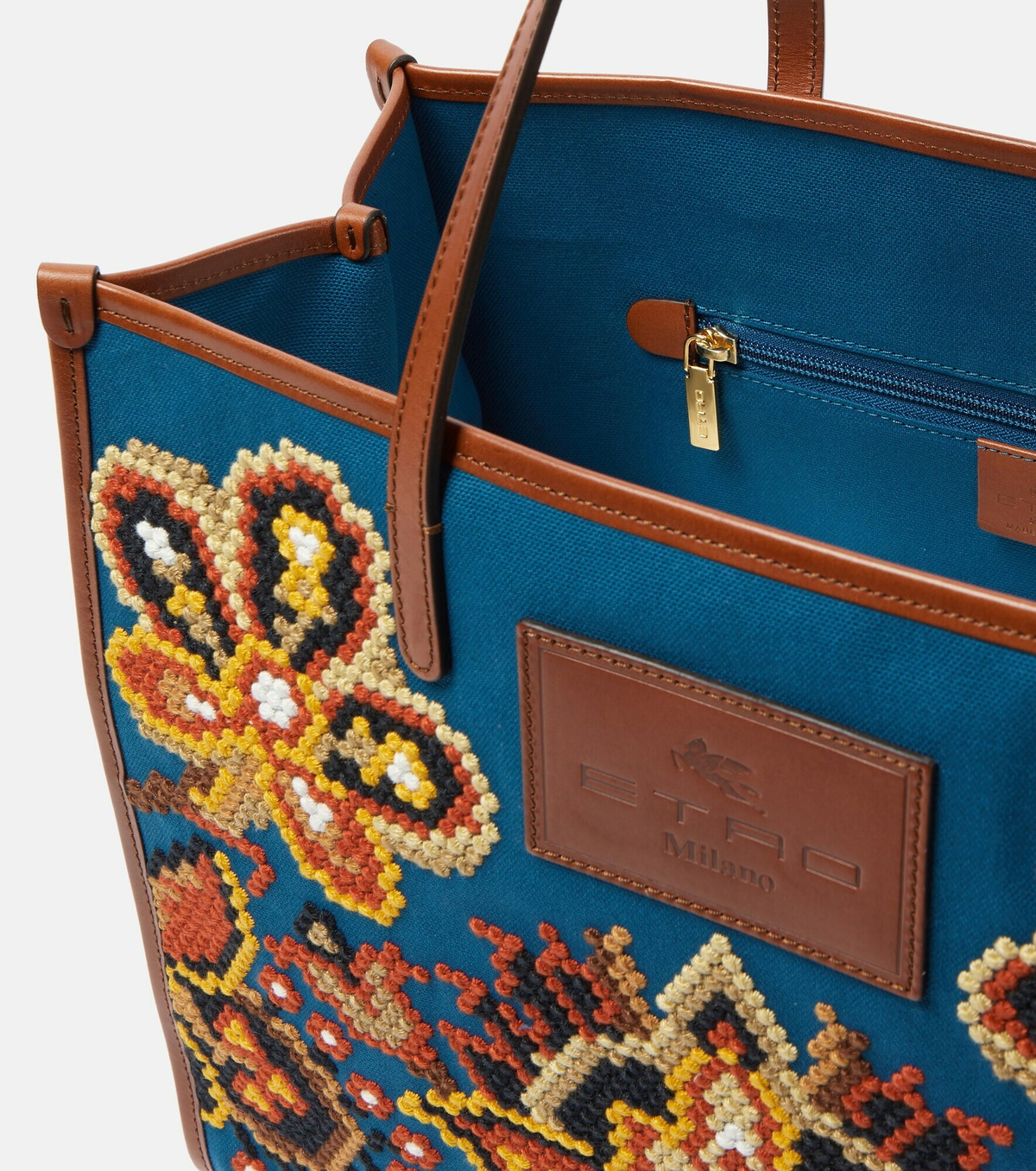 Etro - Globetrotter Medium embroidered tote Etro